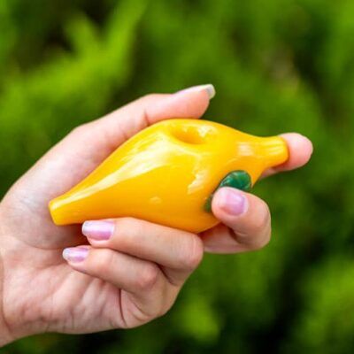 Glass Lemon Hand Pipe | Cannabox